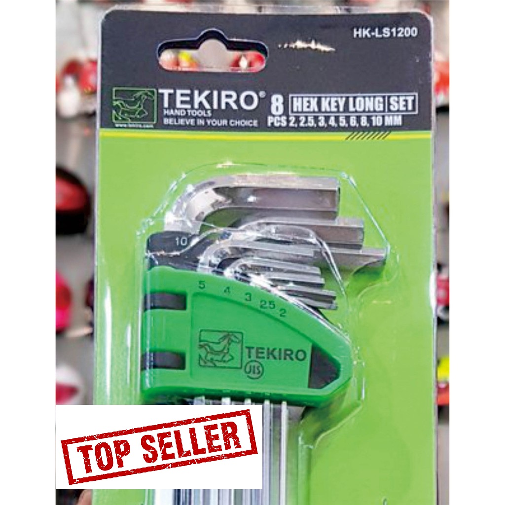 Hex key set 8 pcs long allen key tekiro | Daraz.lk
