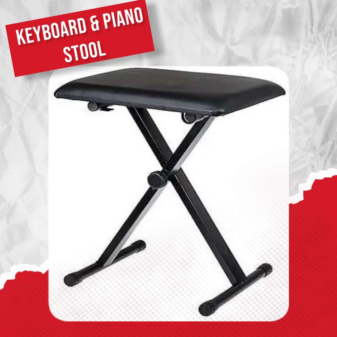 Foldable Piano & Keyboard Lift Stool(Leather Seat)Adjustable Height For ...