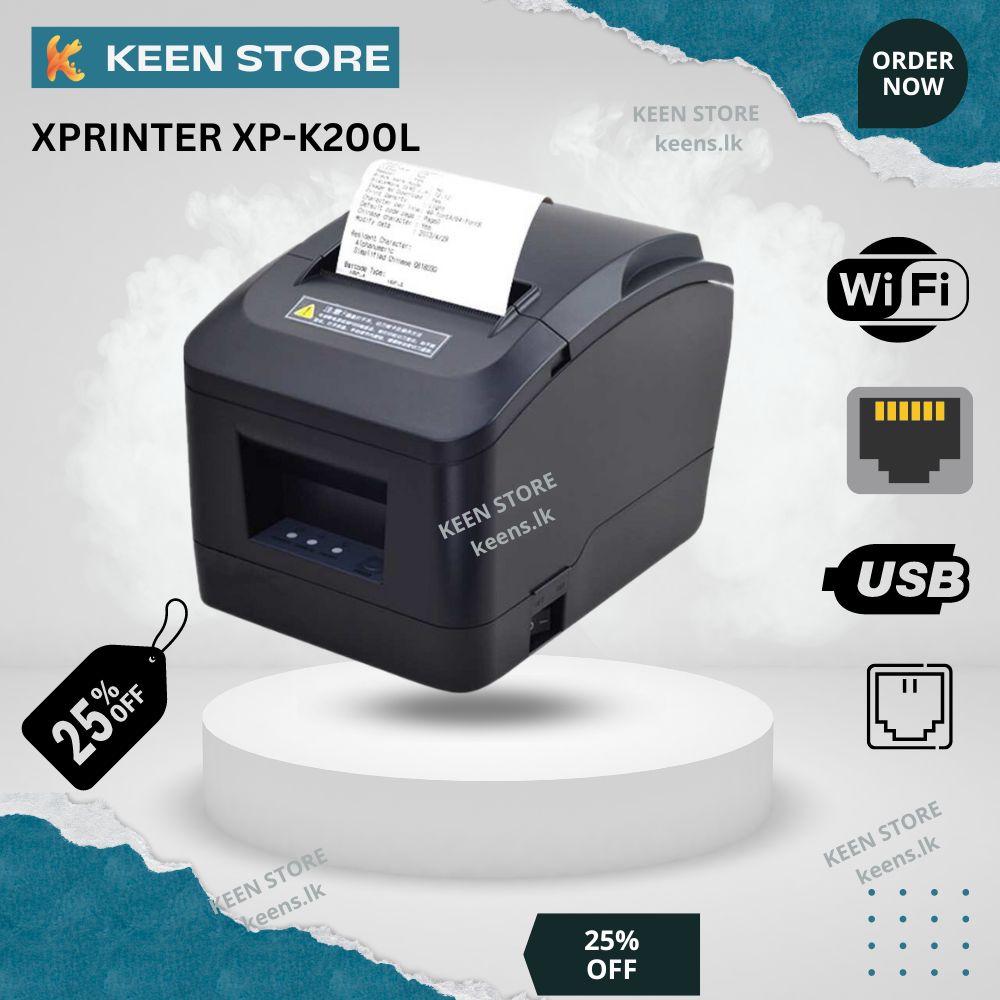 XPRINTER XP-K200L USB+LAN+WIFI THERMAL POS RECEIPT PRINTER | Daraz.lk