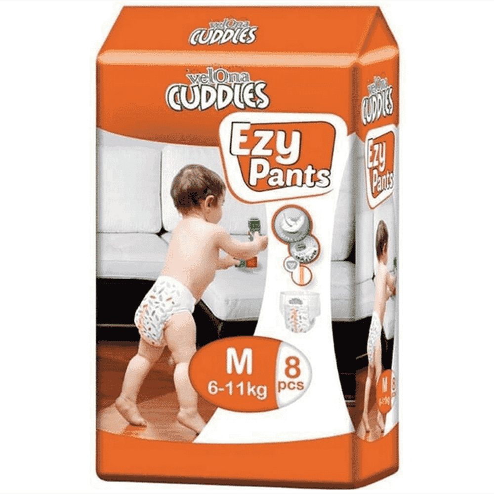 Velona Cuddles Ezy Pants Disposable Baby Diapers Medium (6kg to 11kg ...