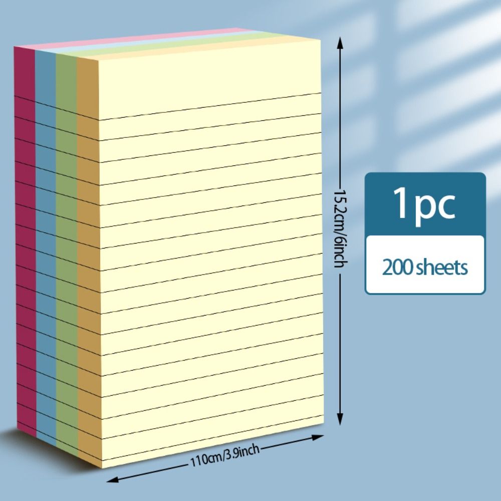 200sheets Scribed Sticky Notes Notepad Index Tabs Bookmark Memo Pad ...