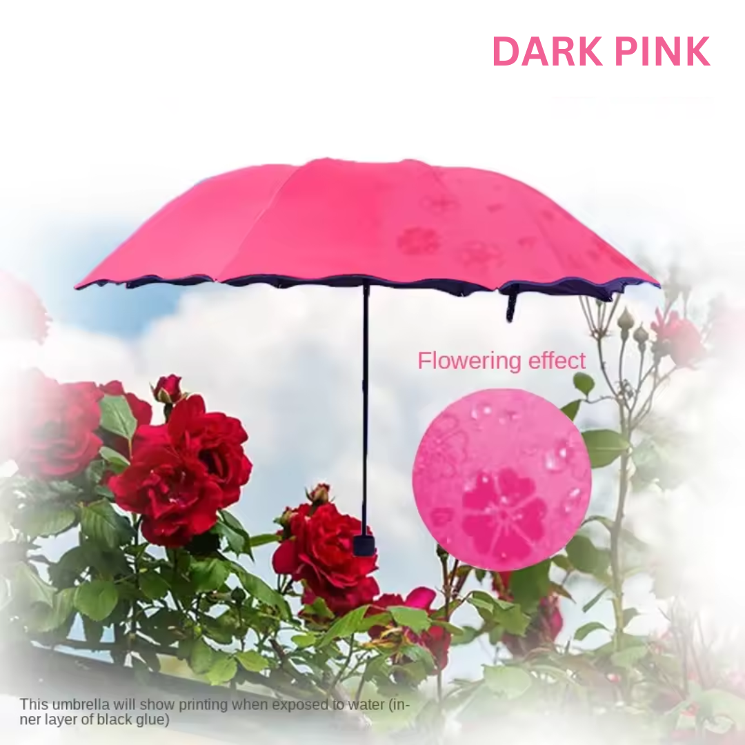 Lightweight Flower-Blooming Parasol with Windproof Features, Sunblock Vinyl, and Stylish Ruffles ...