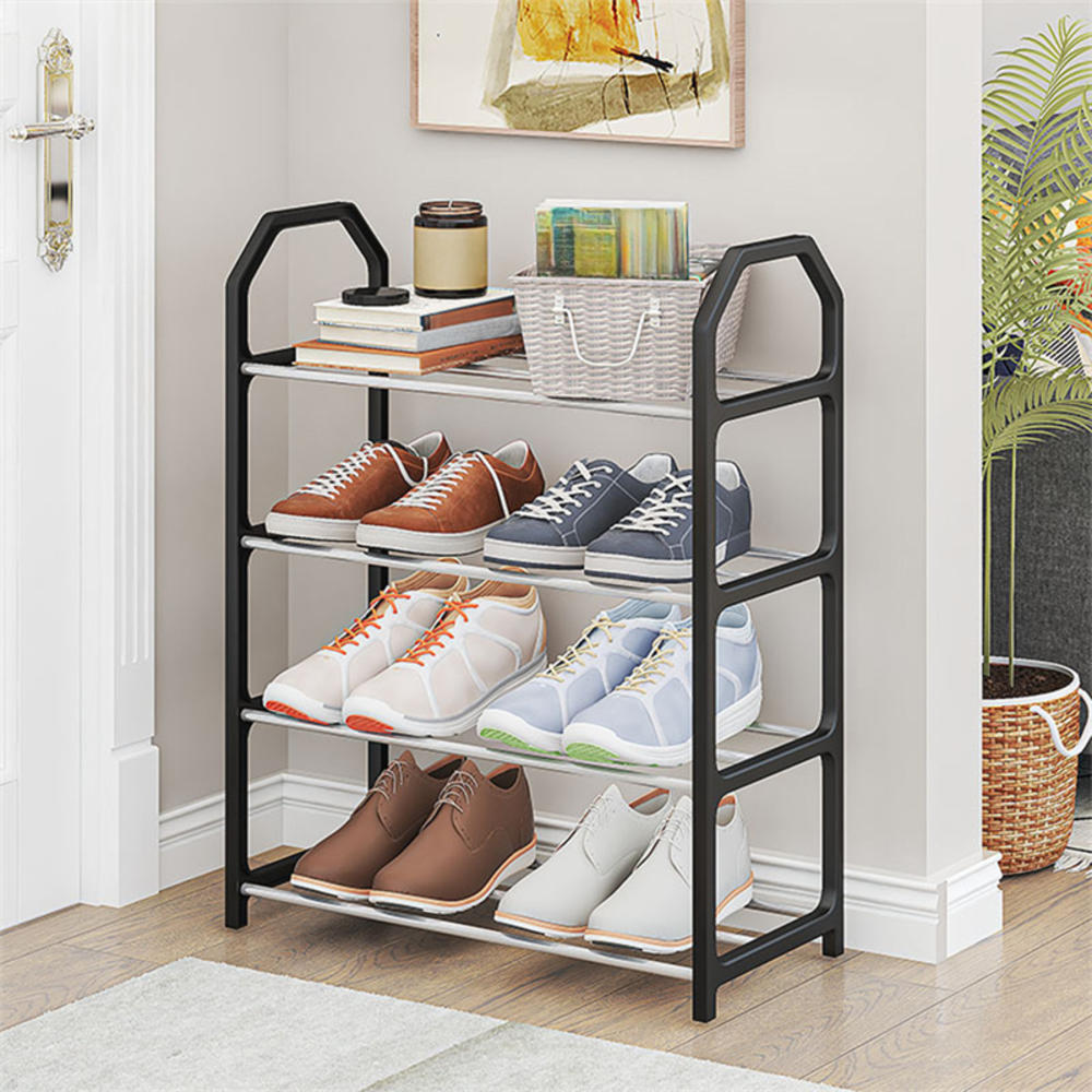 4 Tiers Shoe Rack Practical Shoe Cabinet for Home Dorm Room Balcony ...