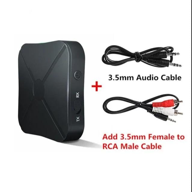 2 In 1 Wireless Bluetooth Audio Receiver Transmitter 3.5mm AUX Jack RCA ...