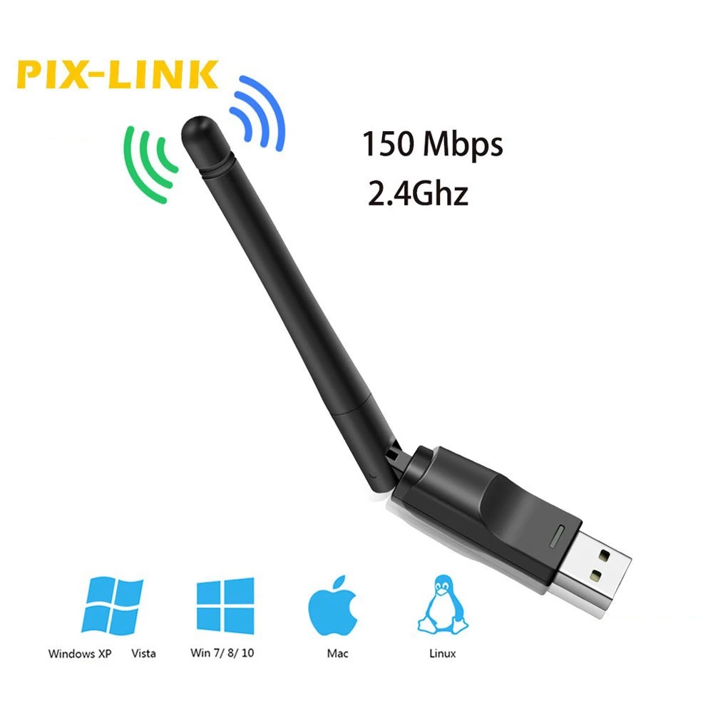 Wireless 150Mbps /2dBi USB WiFi Router Adapter PC Network LAN Card Dongle with Antenna | Daraz.lk