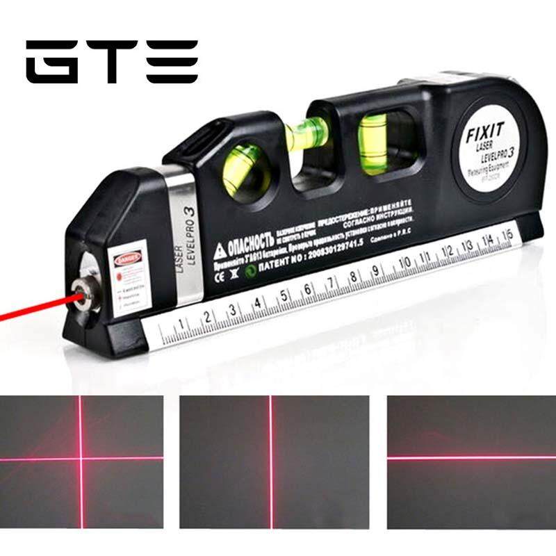 GTE Multipurpose Laser Level Laser Measure Line 8ft Measure Tape Ruler ...