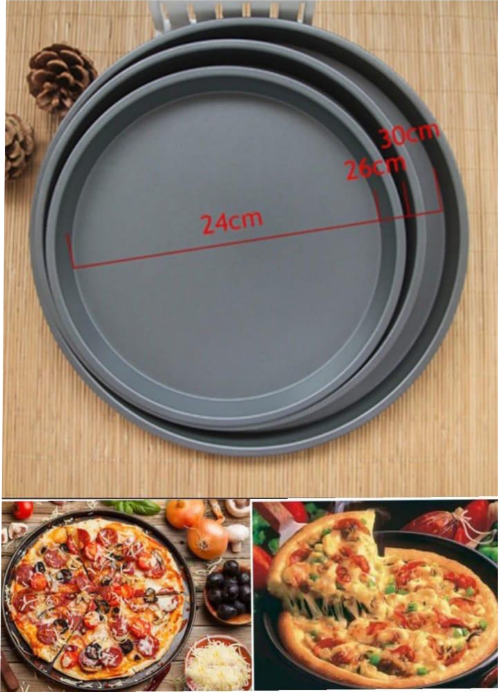 3pcs Nonstick Pizza Pan Set | Daraz.lk