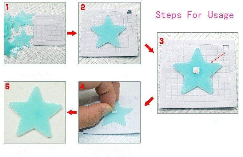 Radium Star Pieces Stars stickers 30 pcs Glow in Dark Toys Luminous ...