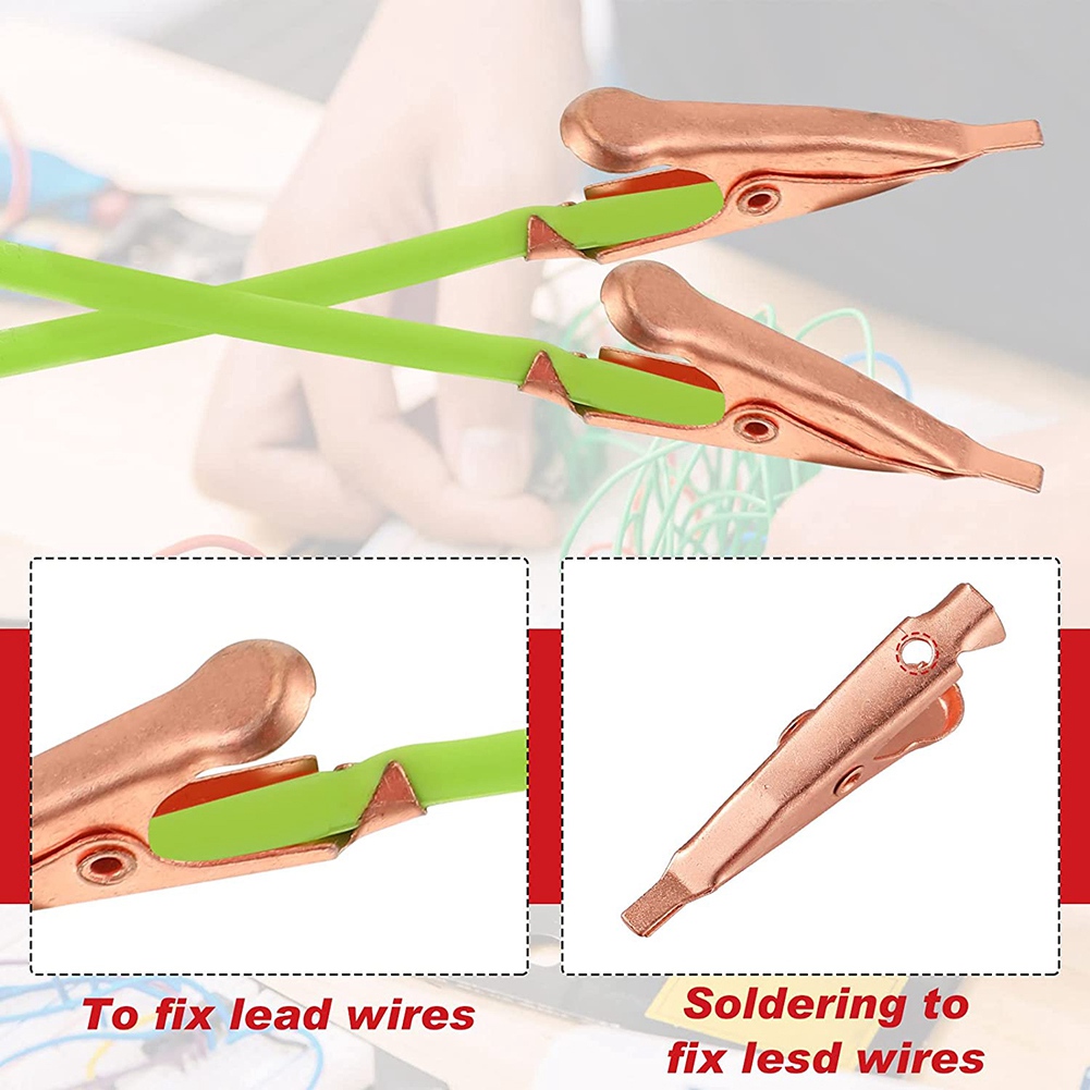 20 Mini Toothless Alligator Test Clips,Solid Copper Clips Electrical ...