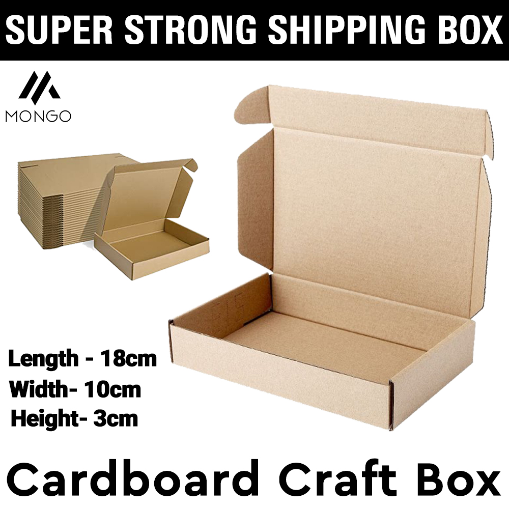 Mongo Craft Shipping Boxes (18cm x 10cm x 3cm) Cardboard box shipping ...