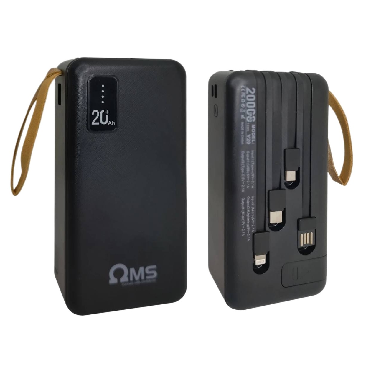 OMS (Original) V20 20000mAh Power Bank | 5V=2.1A | LED INDICATORS ...