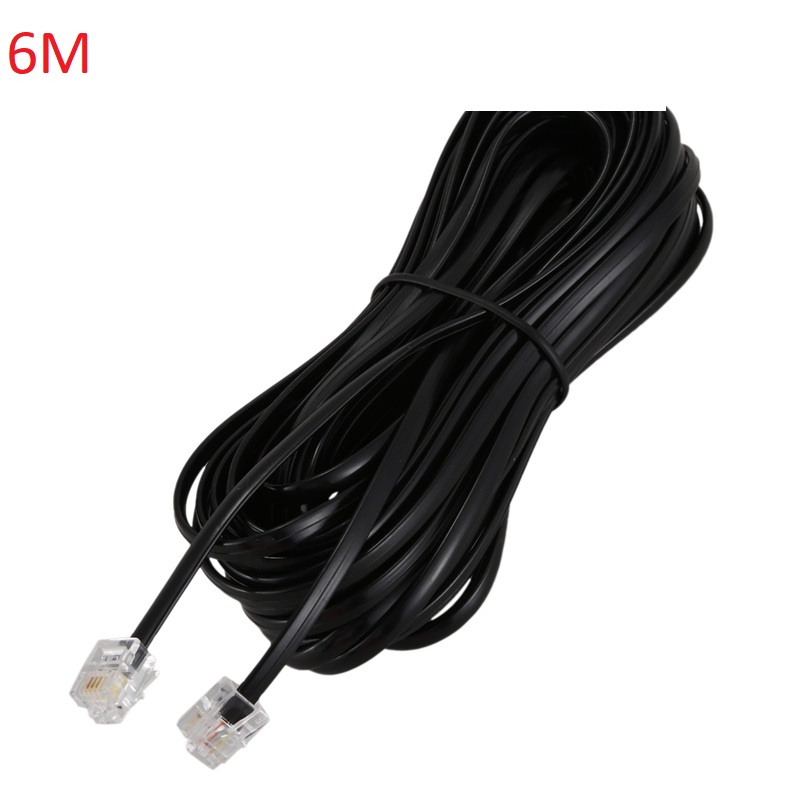 Telephone Line Cord Cable 6P6C RJ11 RJ11 DSL Modem Fax Phone to Wall 1M ...