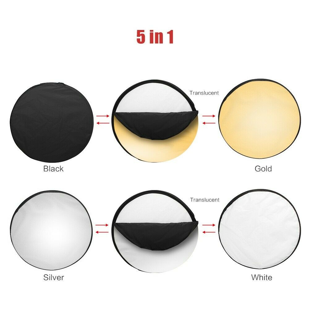 110cm 5 in 1 Photo Background Panels Photography Reflector Board Set ...