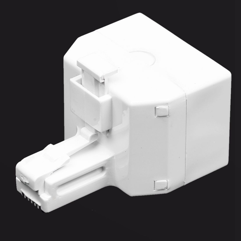 2X 2-Way 6P4C RJ11 Modular Phone Telephone Wall Adapter and Splitter ...