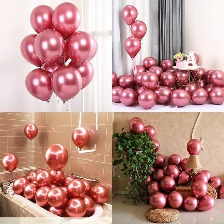 10Pcs Pearl Latex,Chrome & Confetti Balloons -10 inch Size - birthday ...