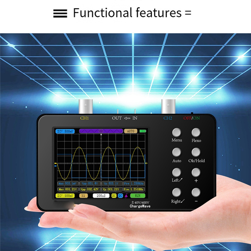 Dual-Channel Oscilloscope 50M Sampling Rate High-Performance Handheld ...