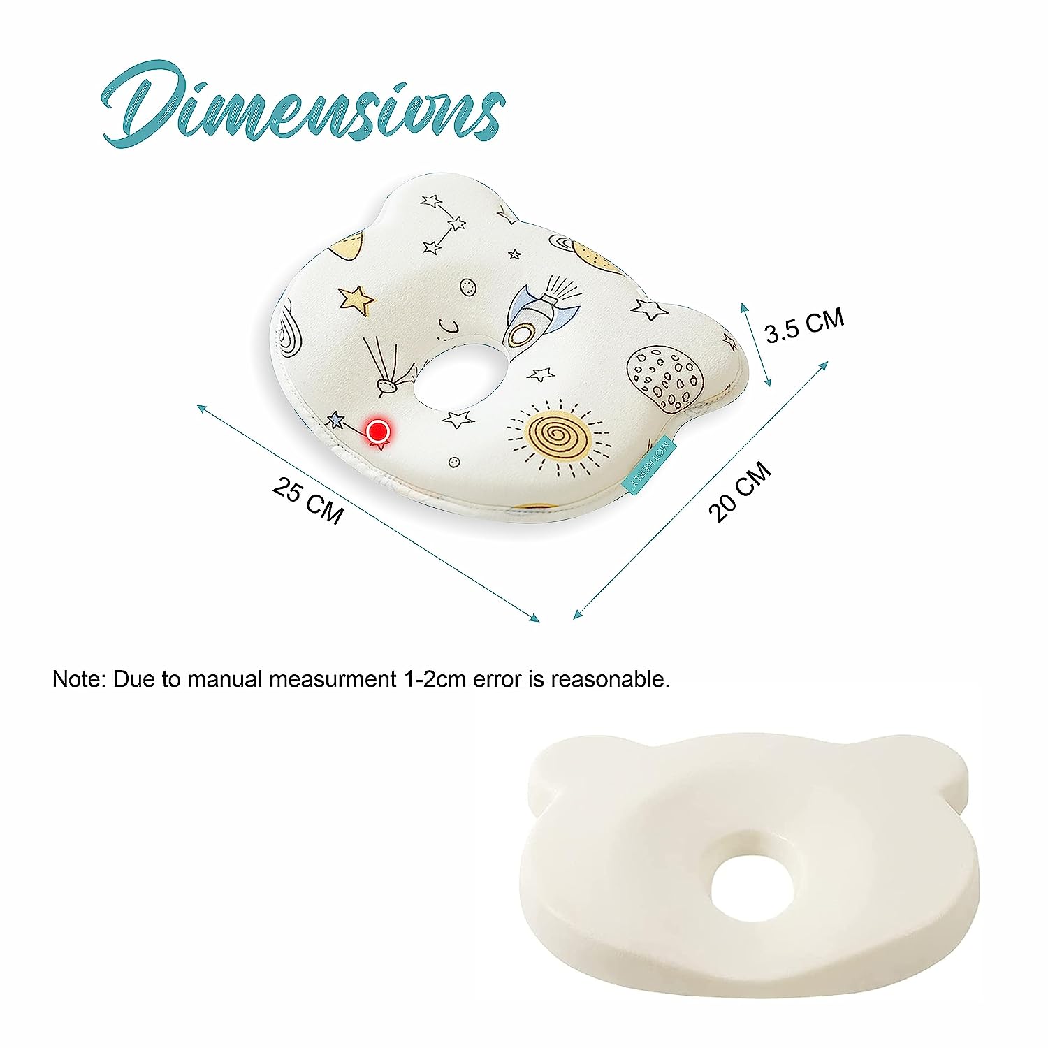 motherly Baby Head Support Pillow Gentle Ergonomic and Comforting ...