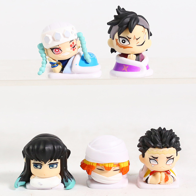 5pcs/set Demon Slayer Sleeping Series Figures Toys Kamado Tanjirou ...