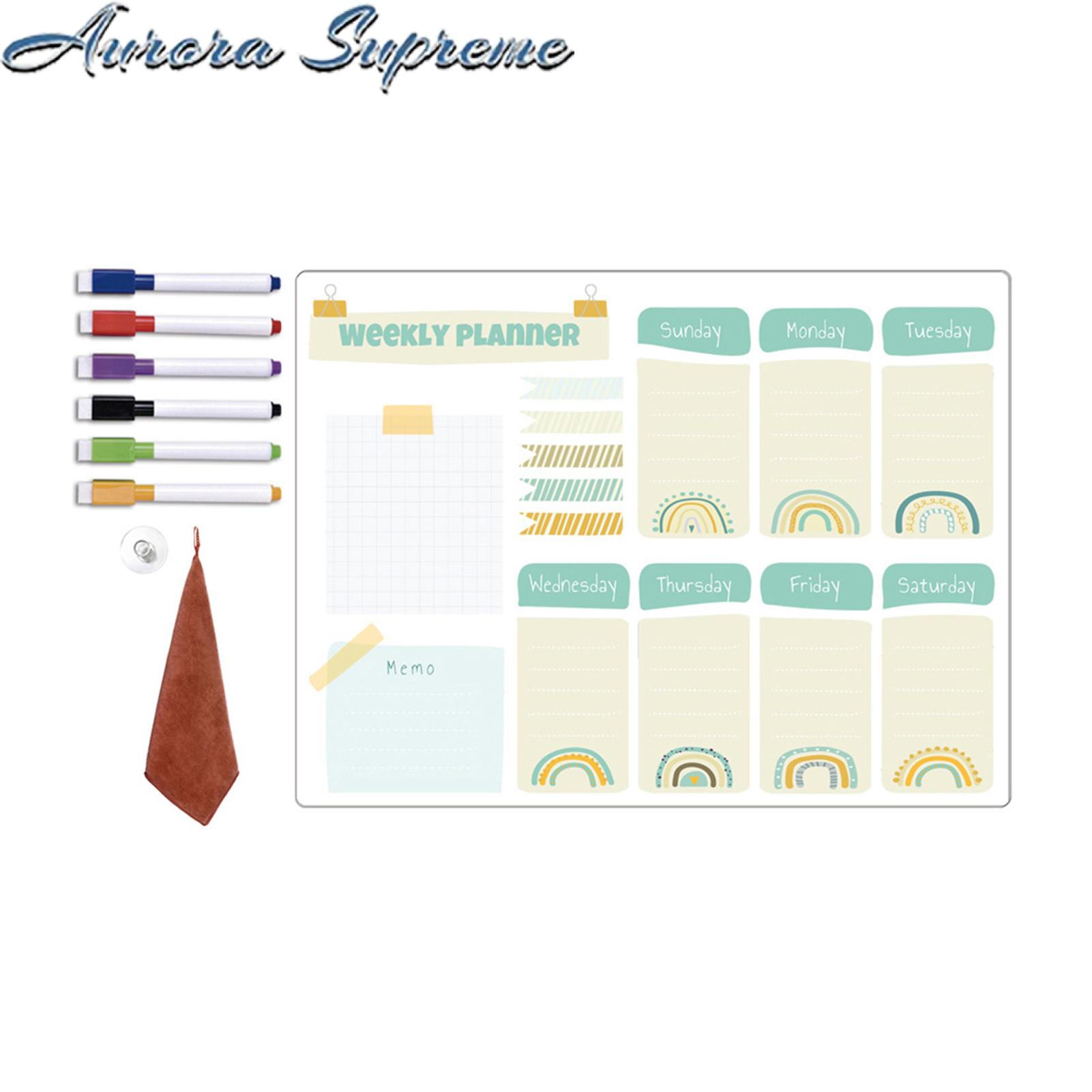 Magnetic Weekly Planner 9pcs Weekly Planner for Fridge with Magnetic ...