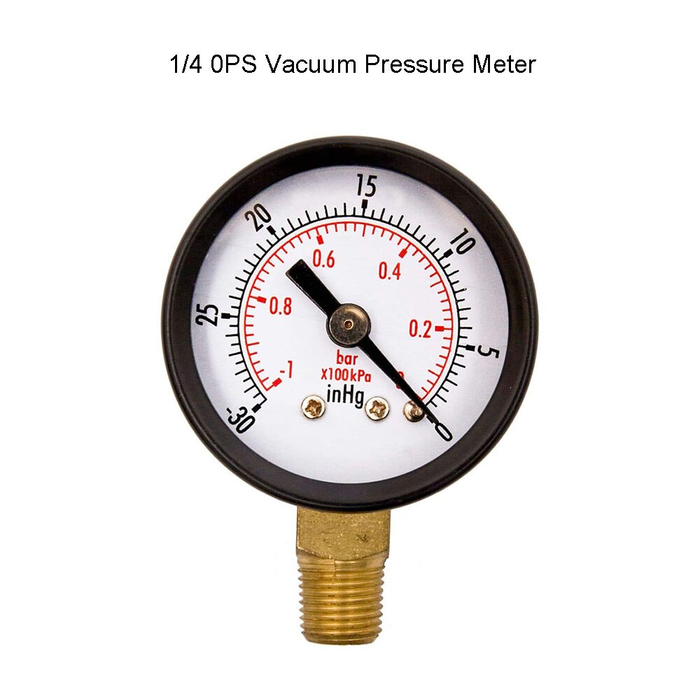 Vacuum Manometer Mini Dial Dual Scale Dial Gauge 1/4 NPT -30HG/0PS ...
