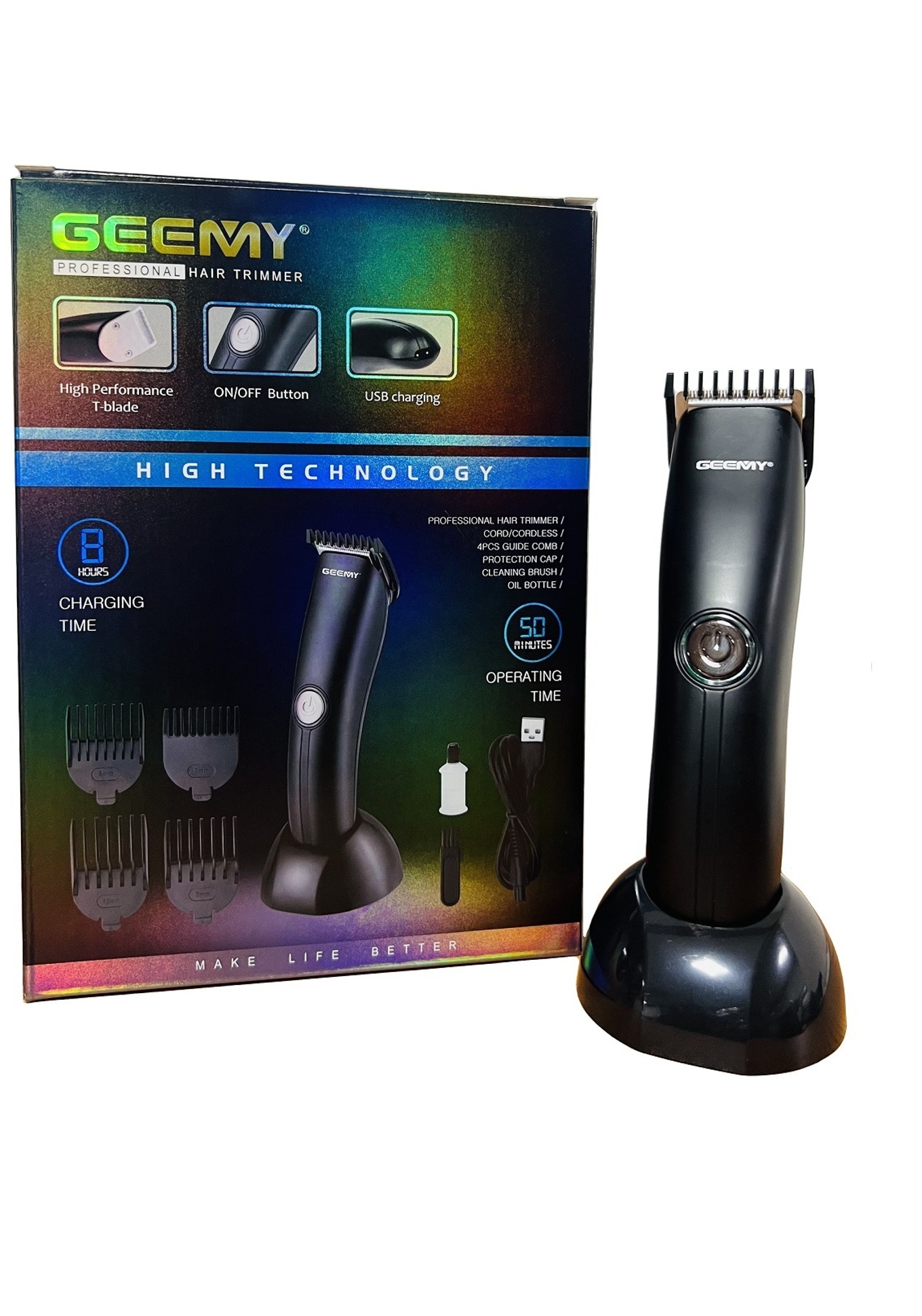 Geemy Professional Rechargeable Hair Trimmer / Clipper - Gm 6708 | Daraz.lk