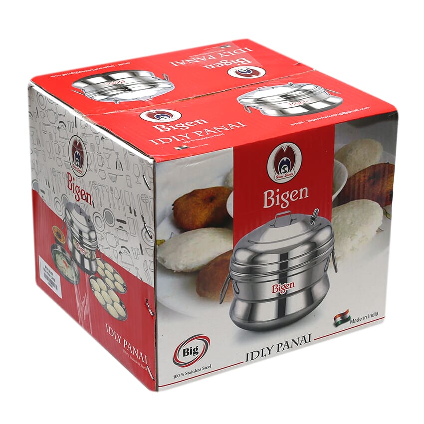 Silver Bigen Idli Idly Cooker Pot idli Maker with 21 Idli Stand with 2 ...