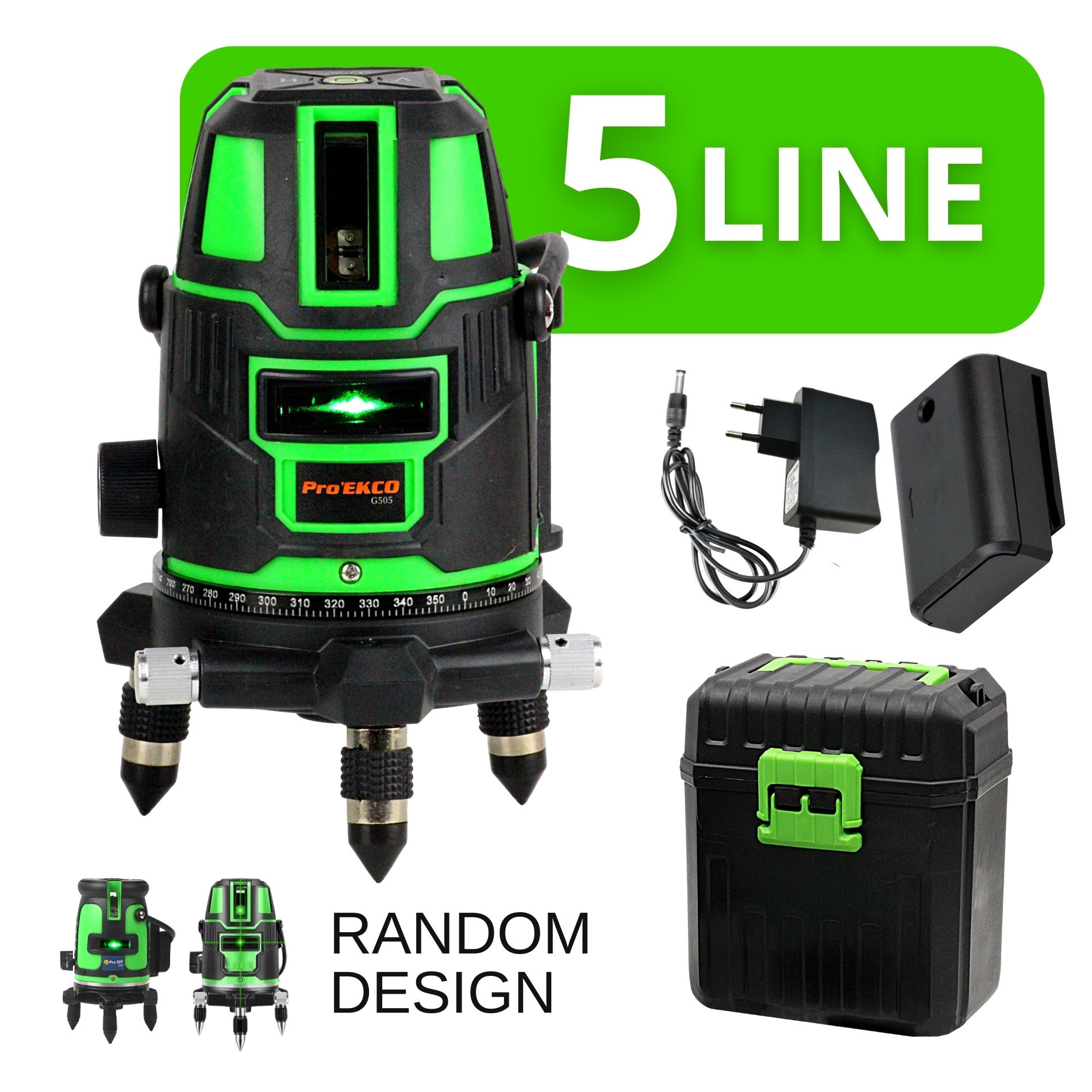 BKK EKCO 3 / 5 Adjustable Line Laser Level 360° Rotary Cross Pengukur ...