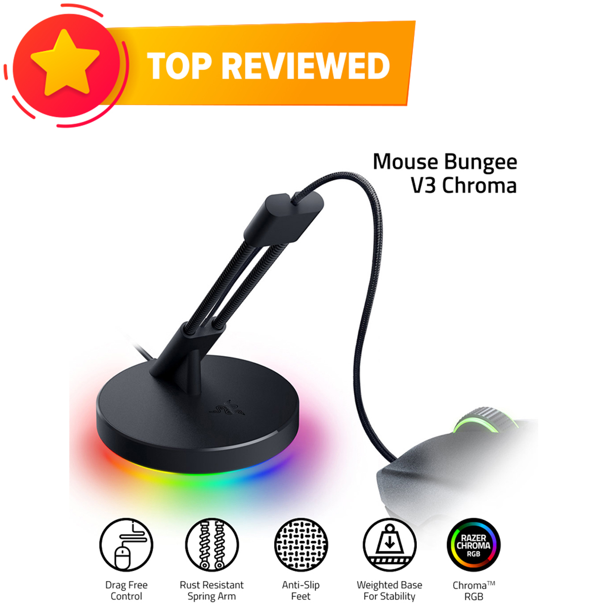 Razer Mouse Bungee V3 Chroma with Razer Chroma RGB Light Strip Spring ...