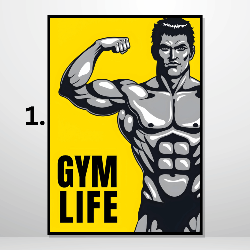 A3/A4 Size framed Gym Motivational Workout Wall posters Desk Wall ...