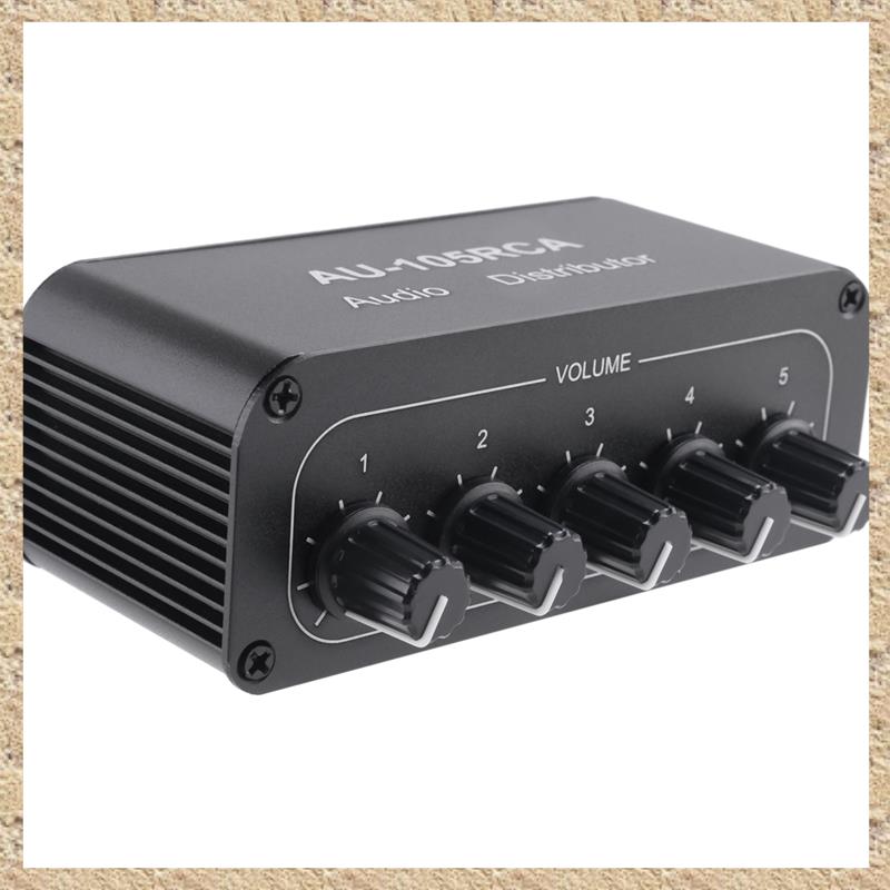 【Upgrade Your Style】 Stereo Audio Mixer 1 Input 5 Output Multi-Channel ...