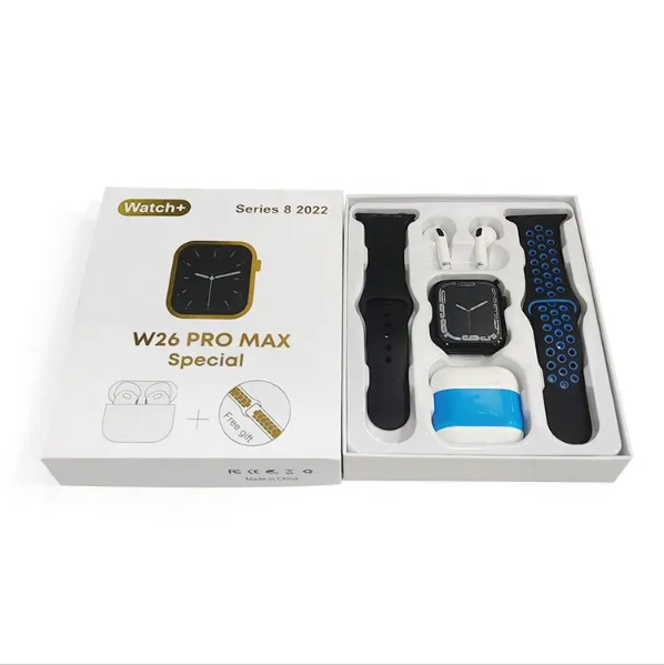 2022 W26 Pro Max Special Series 8 Smartwatch+ with Pro 4 Earphone and Extra Strap | Daraz.lk