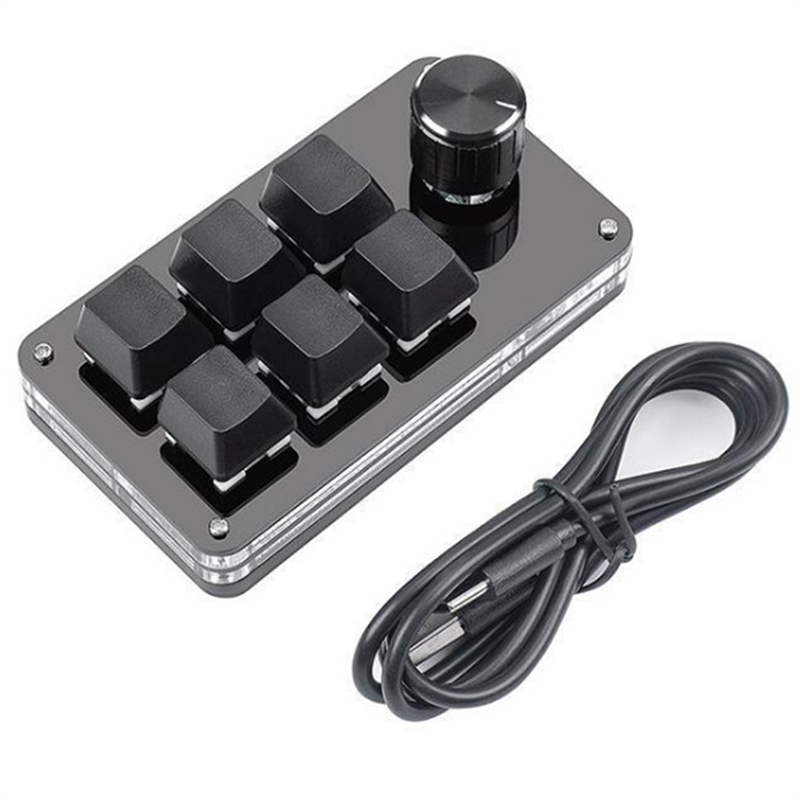 【Innovative】 Programming Macro Custom Knob Keyboard 6 Key Paste Mini ...