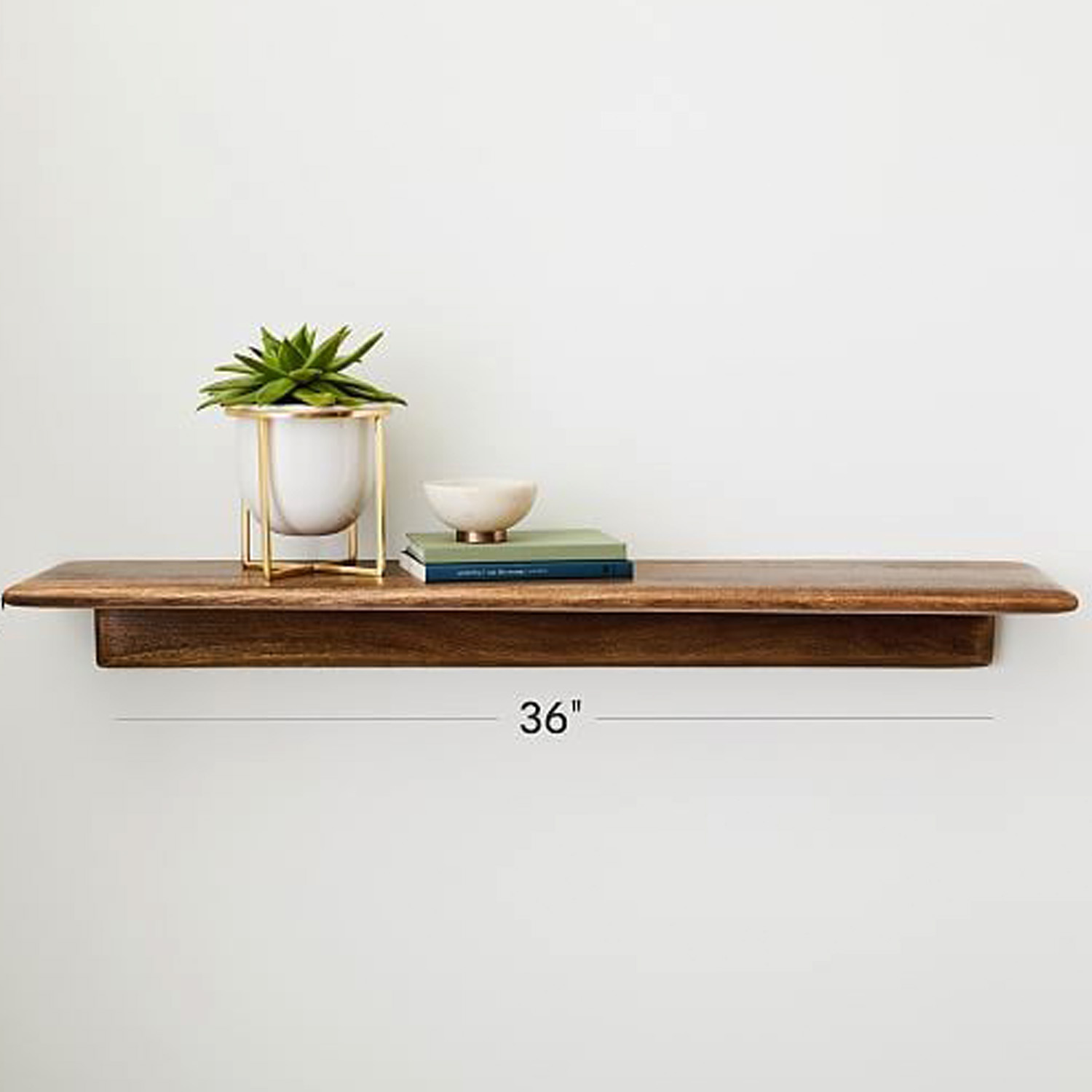 Mr Wood- 3Ft Stylish Solid Wood Floating Shelf/ Waterproof Wooden Shelf ...