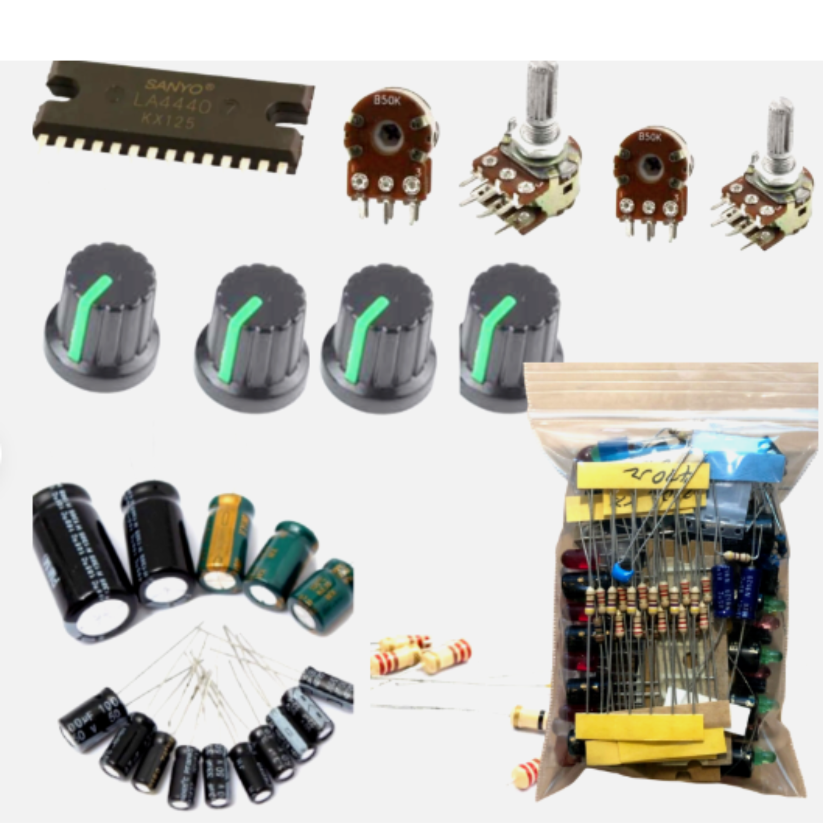 LA4440 IC 20W Stereo Amplifier with sound level indicator LB1405 DIY ...