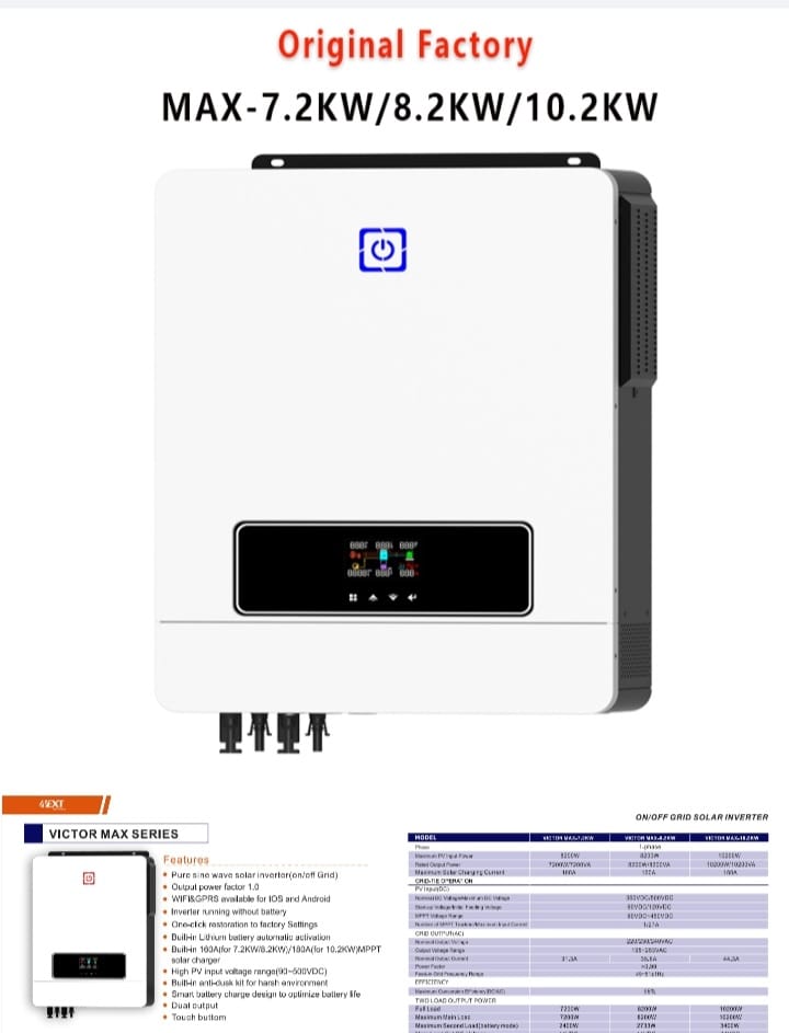 On Grid/off Grid Hybrid Solar Inverter 2023 NEW Dual Output RGB Light ...