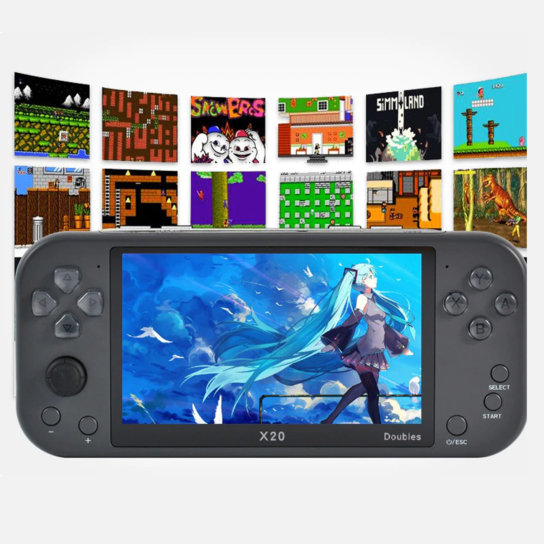 New X20 Handheld Video Game 5.1 inch Display Double Rocker Retro Game ...