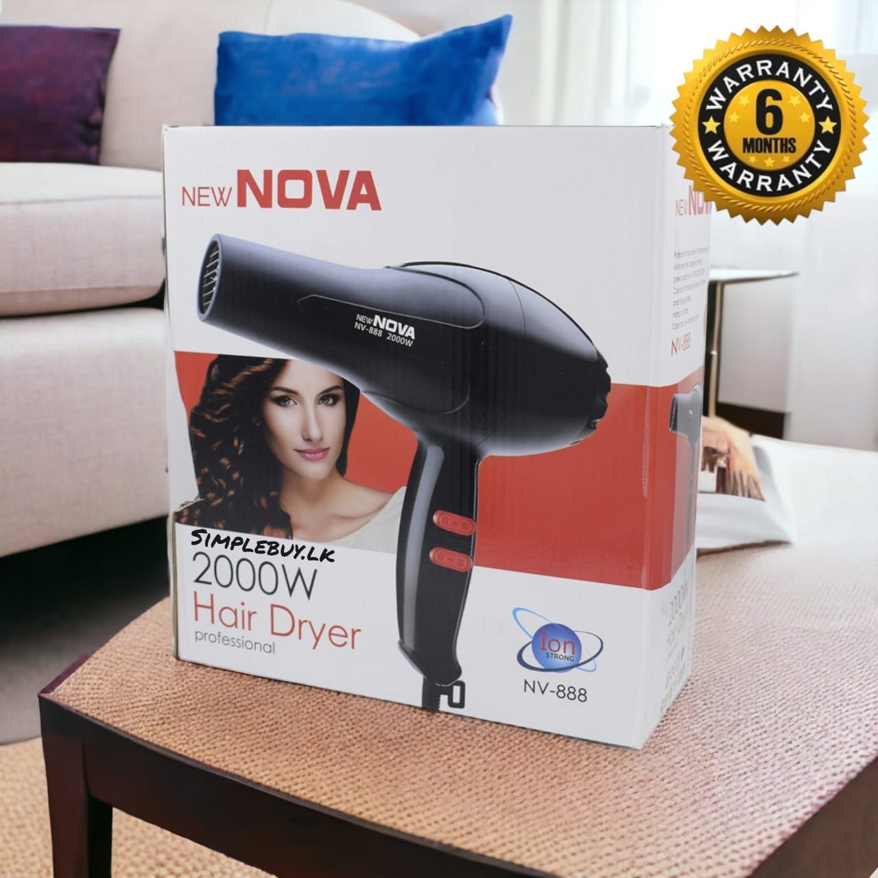 Buy Black Nova Nv-888 (2000W) Hair Dryer Professional Powerful 2