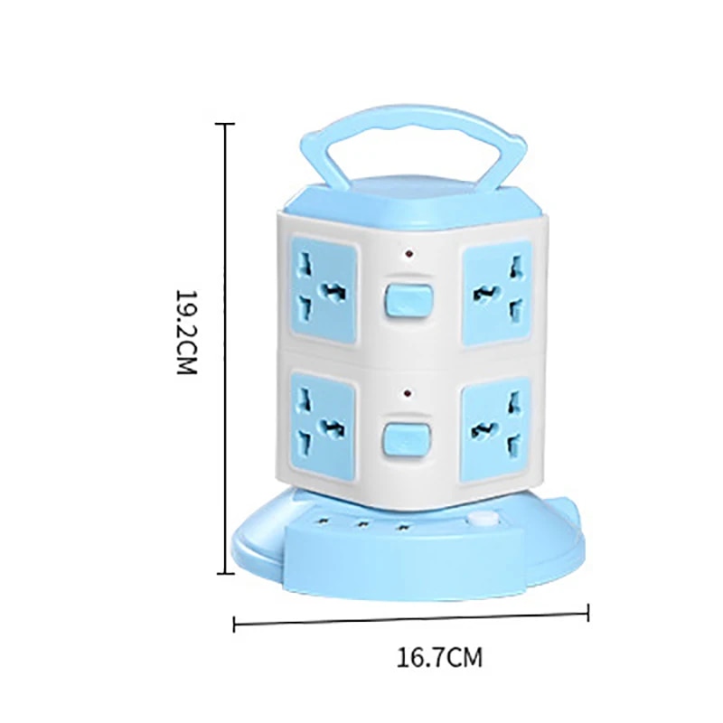 Tower Multi Power Strip Vertical EU US UK Plug Multiple Vertical Power ...