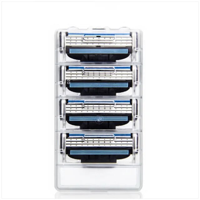 4pcs Shaving Razor Blades 3 Layers For Gillette Mach3 Straight Razor ...
