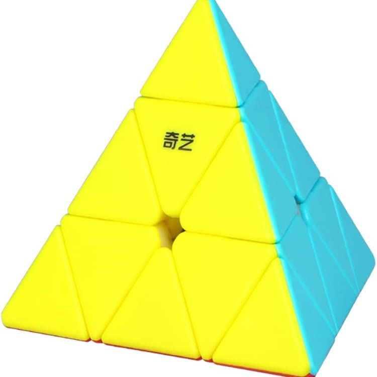 QY Pyramid Speed Cube, 3x3x3 Qiming Pyramid Speed Cube Triangle Cube Puzzle Magic Cube ...