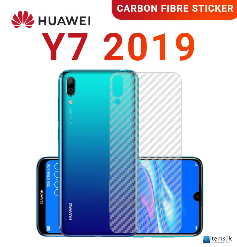 Carbon Fibre Clear back sticker for For Huawei Y7 2019 | Daraz.lk