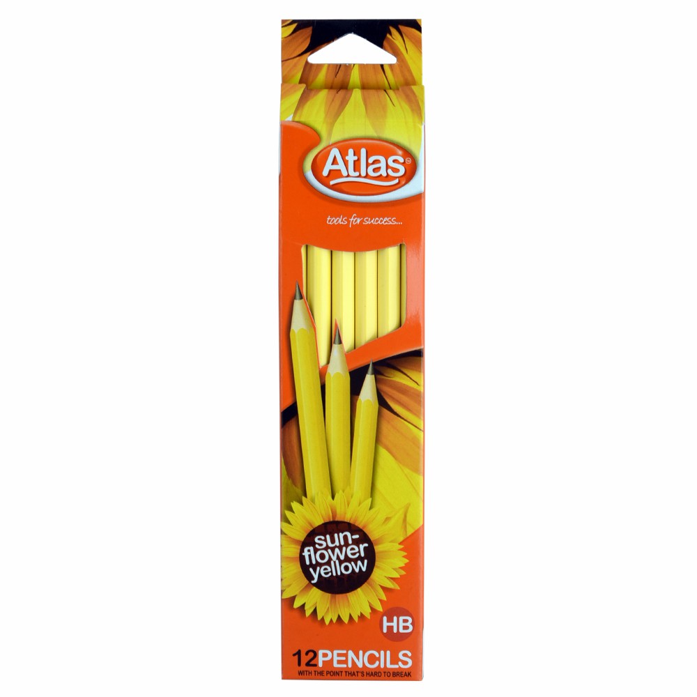 Atlas Sunflower Yellow Pencil - 12 Pencil Box | Daraz.lk