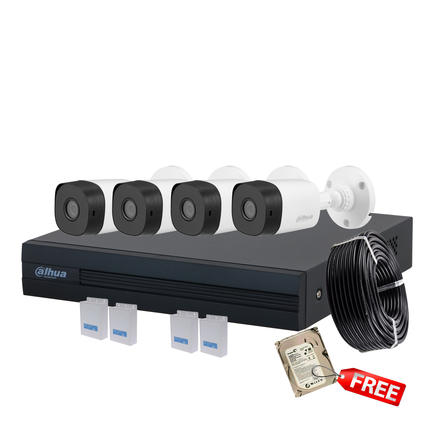 Dahua 2MP 4 Camera Package With Free 500GB hard disk | Daraz.lk