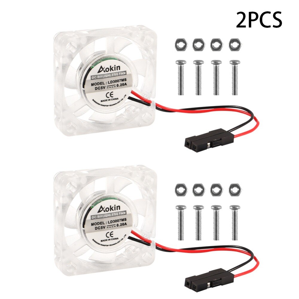 Raspberry Pi 4 Fan Transparent Raspberry Pi Cooling Fan Brushless CPU ...