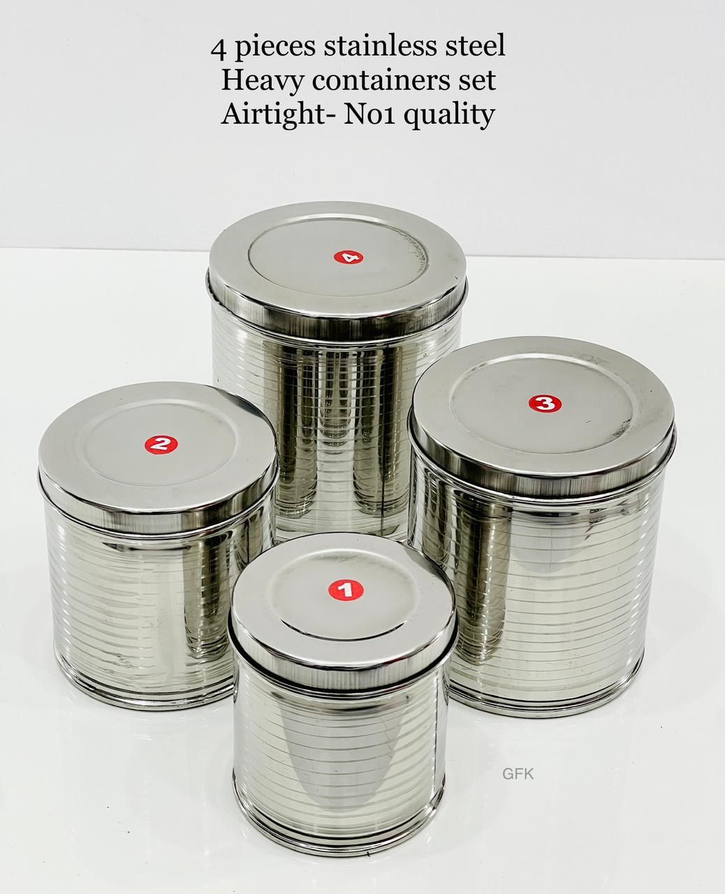 Buy Heavy Silver Container Set / 4 Pieces Containers / No 1 Qual