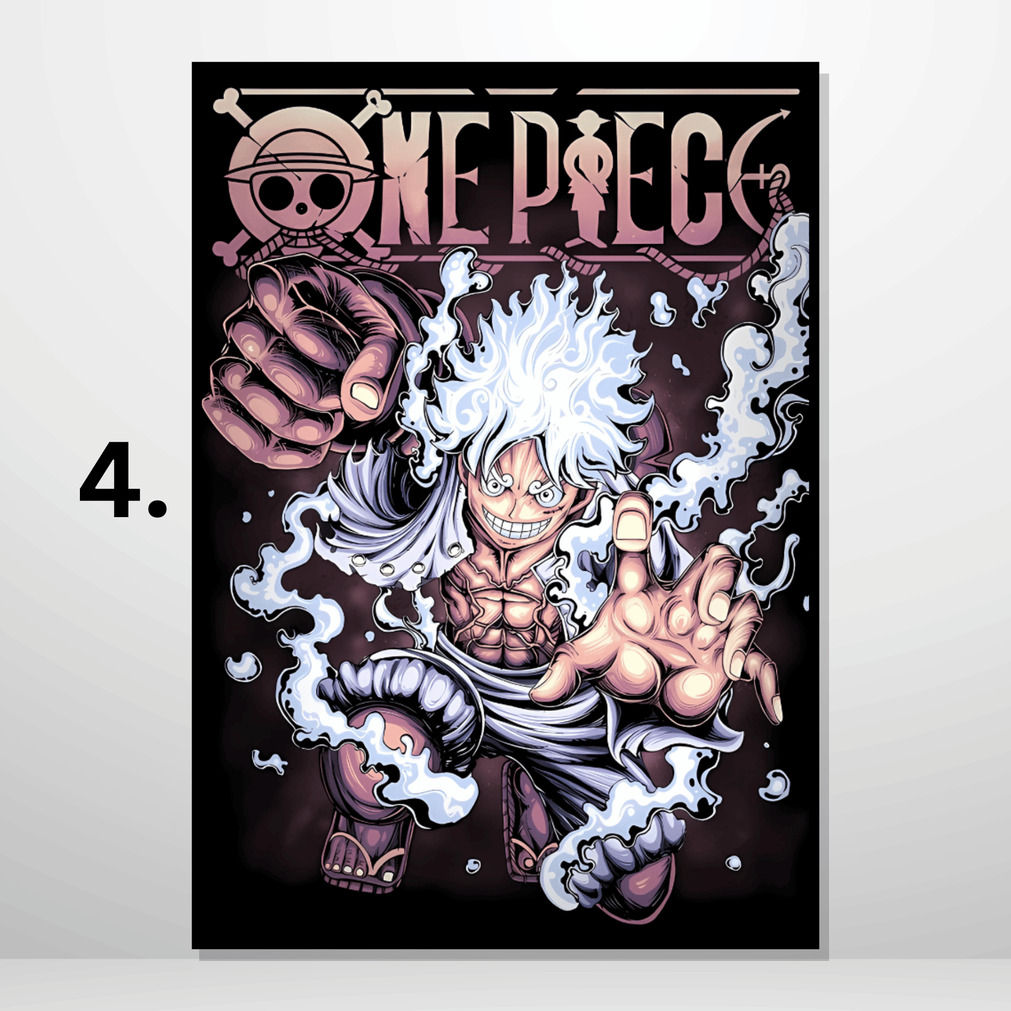 A3/A4 Size Framed wall posters Anime Manga Luffy Gear 5 One Piece wall ...