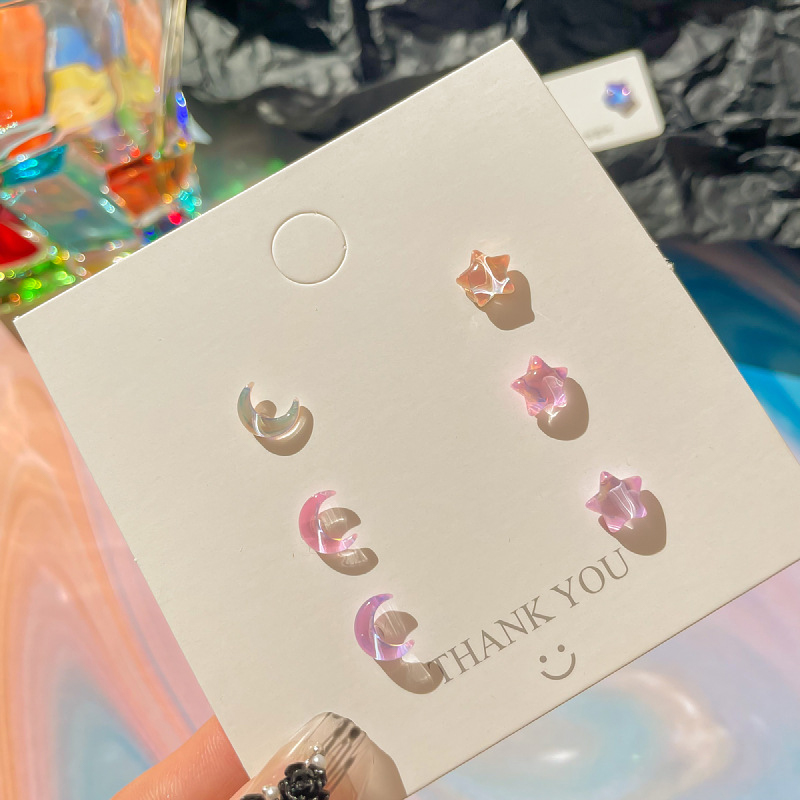 Fantastic Fairy Colorful Star Moon Stud Earrings Set Women Y2K Cute ...