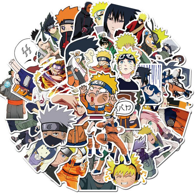 20/40/60 pcs of Naruto sasuke Stickers Bandai Cartoon laptop stickers ...