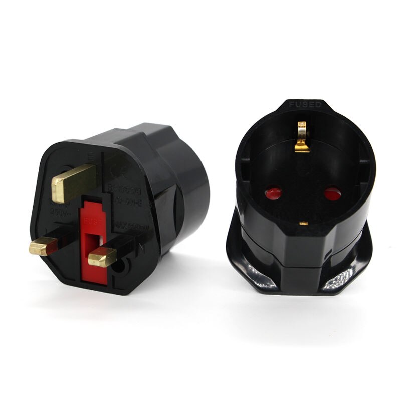 Multifunctional EU European To UK Plugs Adapter Power Converter 2 Pin ...