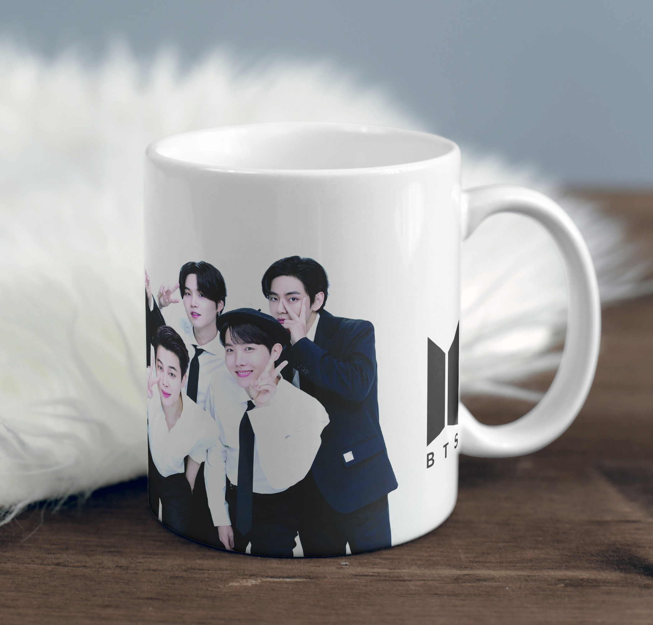 BTS MUG | Mug for BTS Lovers | BTS Logo Photo Mug | Daraz.lk